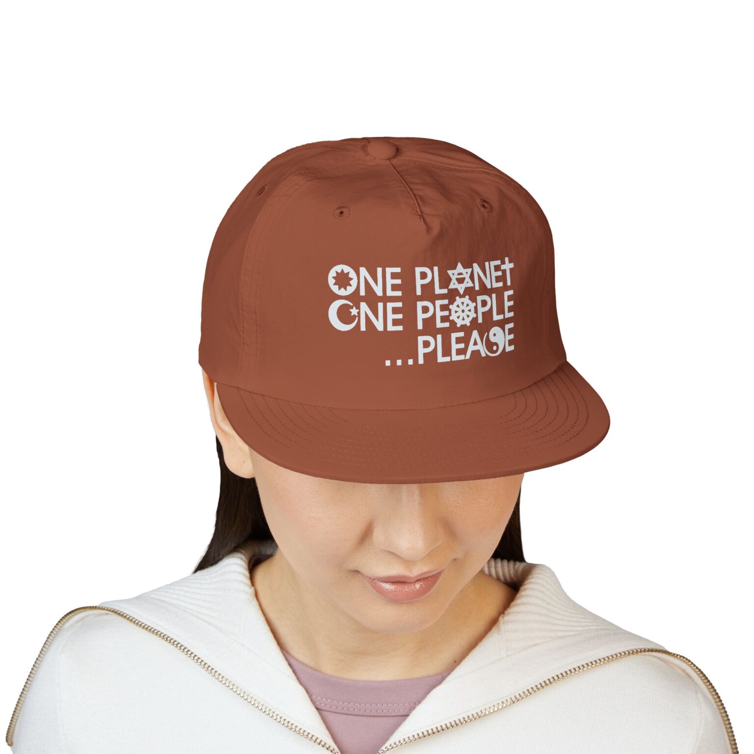 One Planet, One People ...Please - Surf Cap - Interfaith Resources